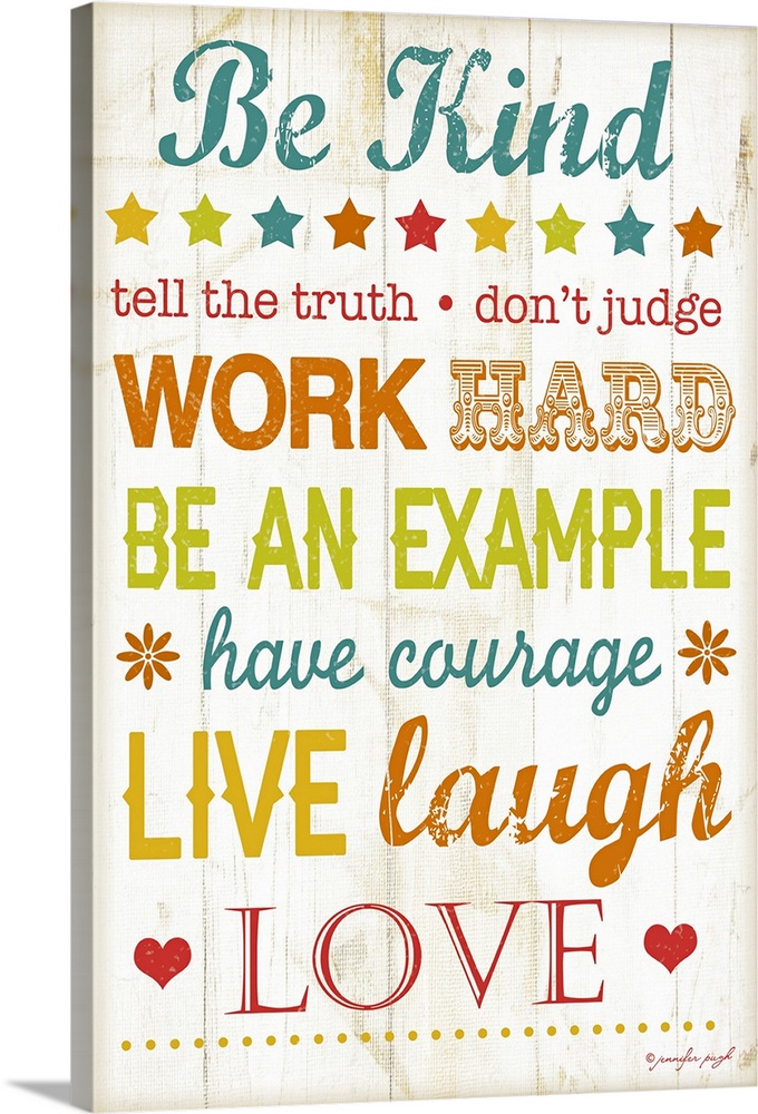 Be Kind Wall Art, Canvas Prints, Framed Prints, Wall Peels | Great Big ...