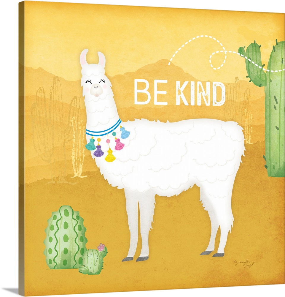 Be Kind Llama Wall Art, Canvas Prints, Framed Prints, Wall Peels ...