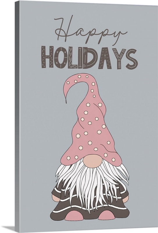 Happy Holidays Gnome Wall Art, Canvas Prints, Framed Prints, Wall Peels ...