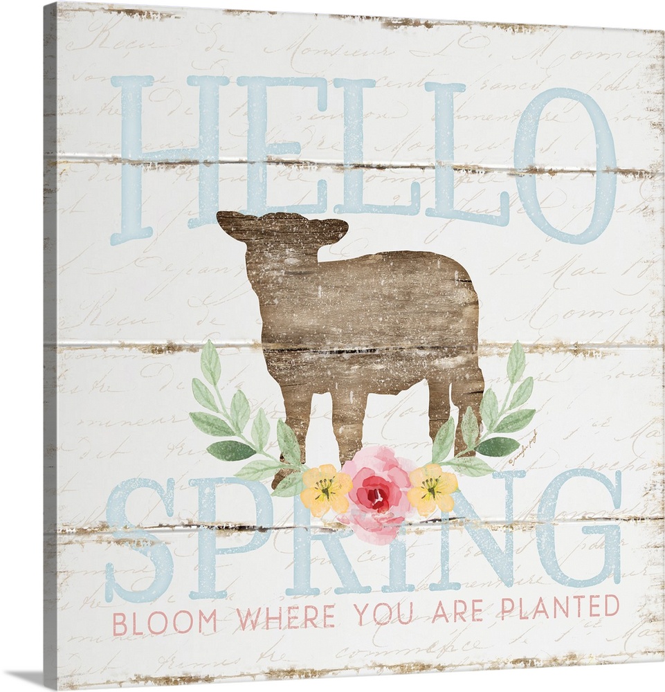 Hello Spring Wall Art, Canvas Prints, Framed Prints, Wall Peels | Great ...