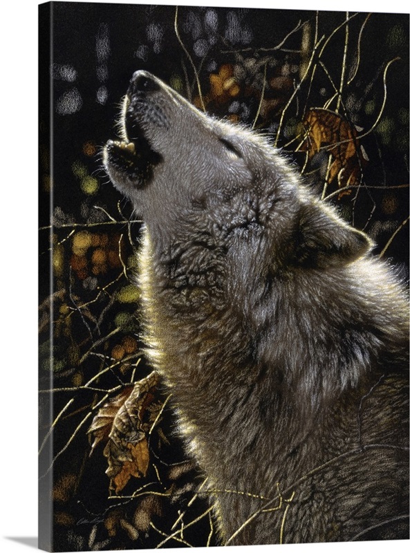 Howling Wolf - Songs of Autumn Wall Art, Canvas Prints, Framed Prints ...