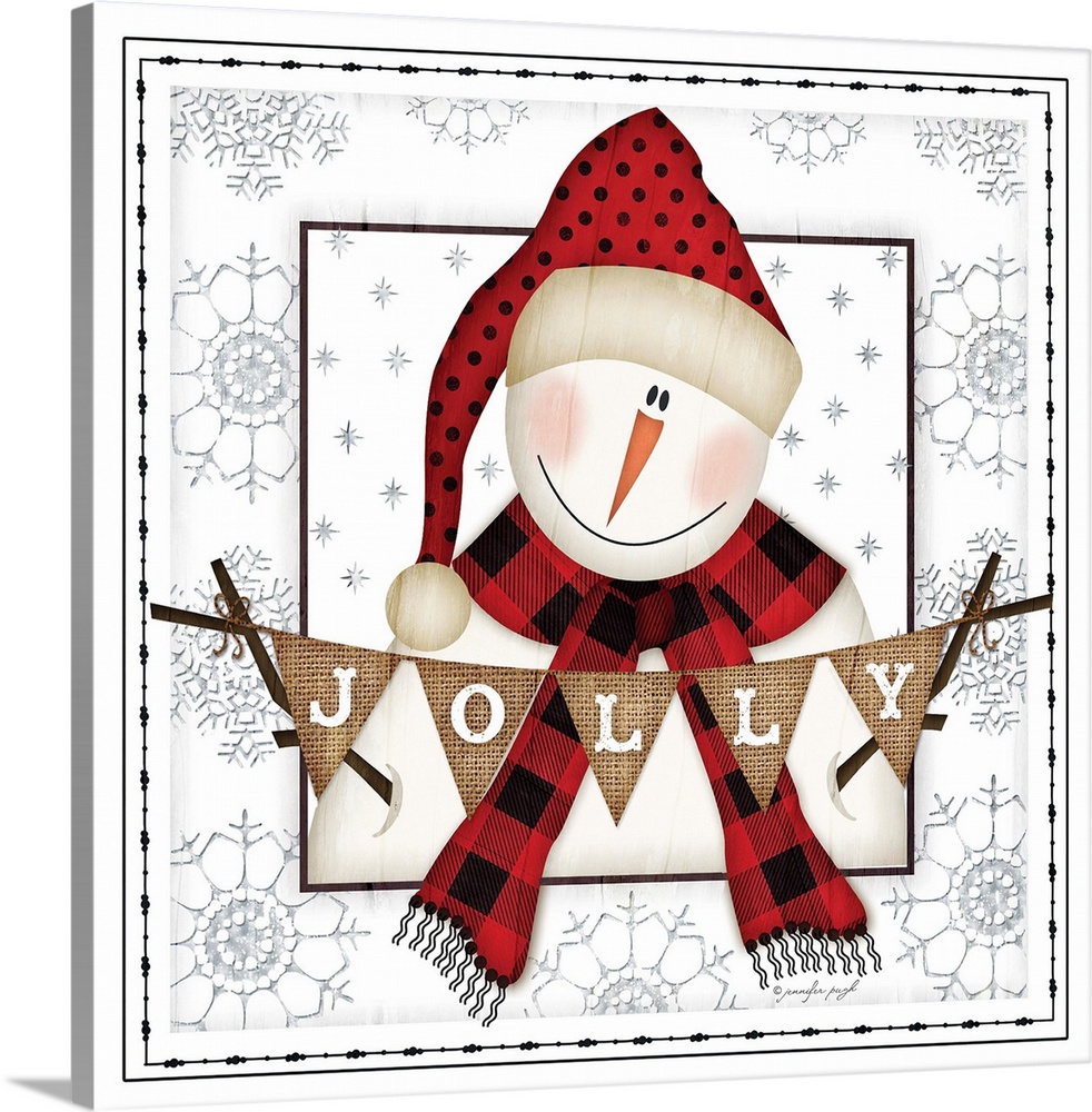 Jolly Snowman Wall Art, Canvas Prints, Framed Prints, Wall Peels ...
