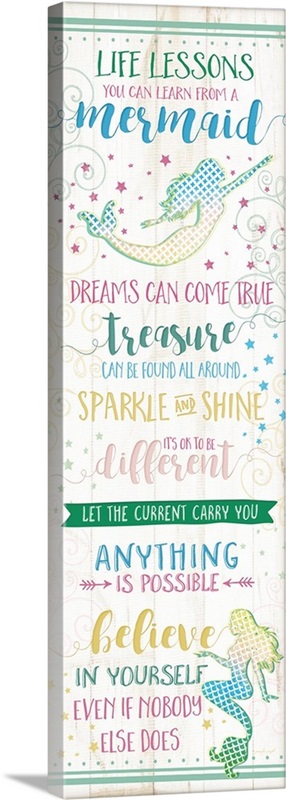 Life Lessons from a Mermaid Wall Art, Canvas Prints, Framed Prints ...