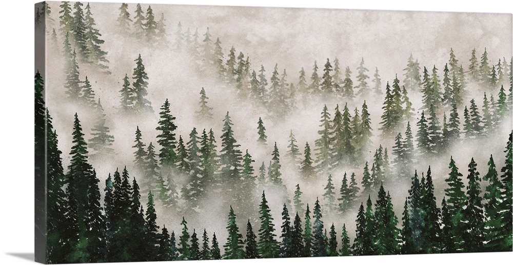 Misty Forest Wall Art, Canvas Prints, Framed Prints, Wall Peels | Great ...