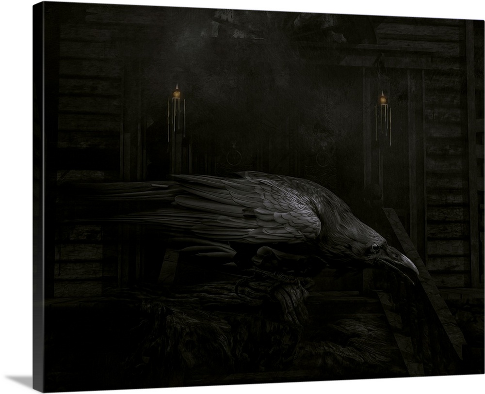 Raven at the Door Wall Art, Canvas Prints, Framed Prints, Wall Peels ...