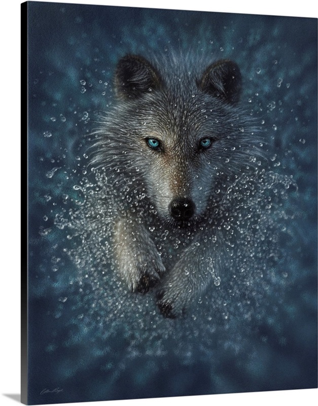 Running Wolf Wall Art, Canvas Prints, Framed Prints, Wall Peels | Great ...