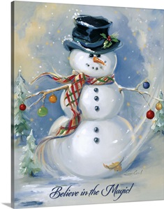 Snowman Magic Wall Art, Canvas Prints, Framed Prints, Wall Peels ...
