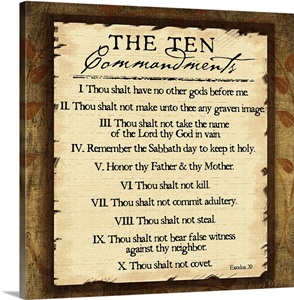 Ten Commandments Wall Art, Canvas Prints, Framed Prints, Wall Peels ...