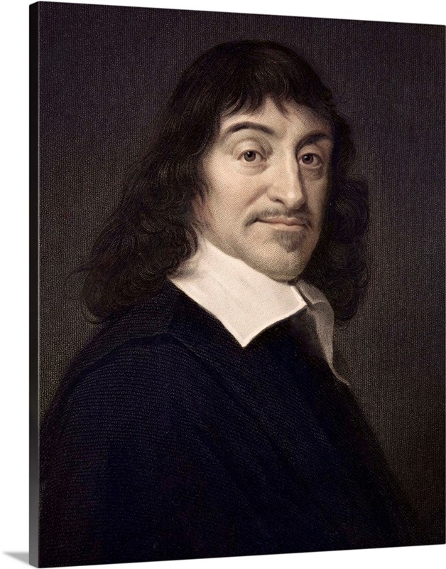 1649 Rene Descartes portrait philosopher | Great Big Canvas