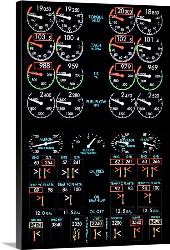 Aeroplane control panel display | Great Big Canvas