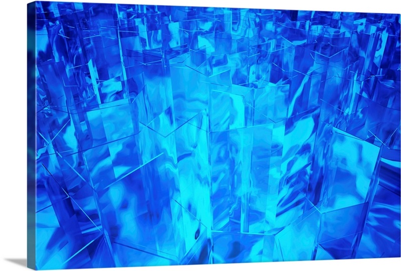 Blue Shapes, Abstract Illustration | Great Big Canvas