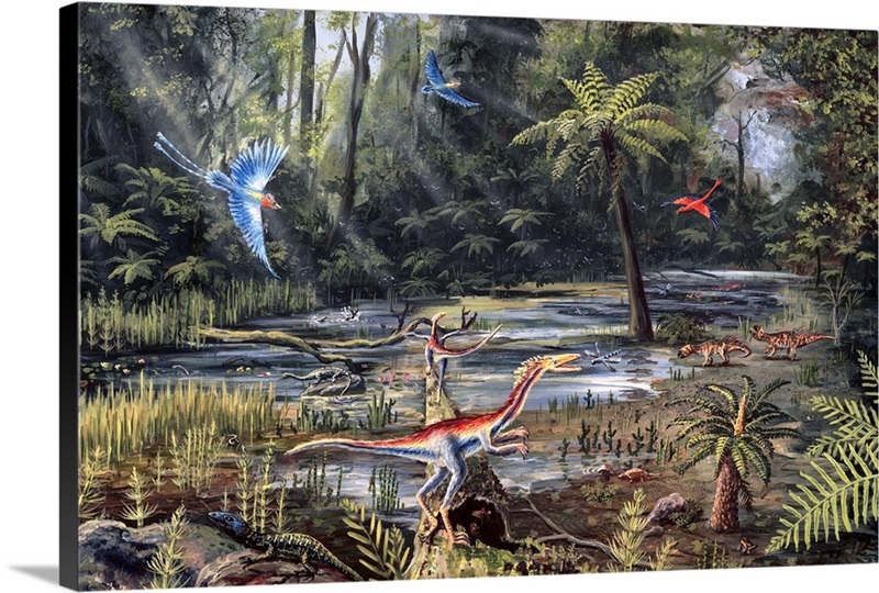 Cretaceous life, artwork | Great Big Canvas