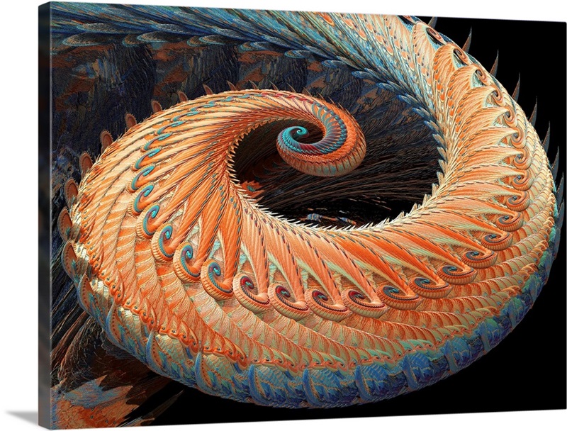 Dragon tail fractal | Great Big Canvas