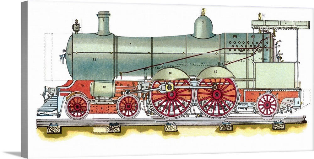 Early American steam locomotive Wall Art, Canvas Prints, Framed Prints ...