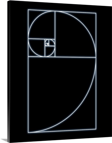 Fibonacci spiral, artwork | Great Big Canvas