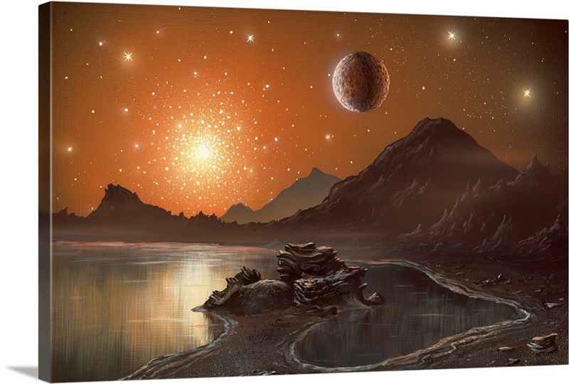 Globular cluster, artwork | Great Big Canvas