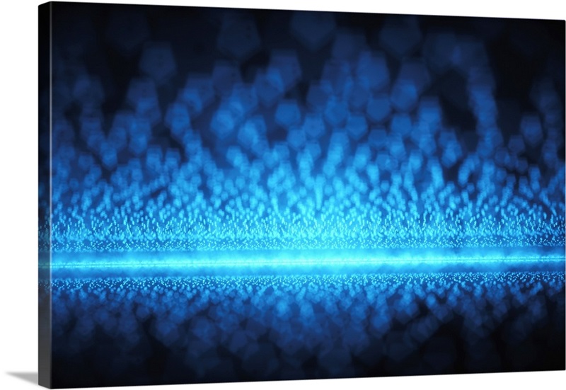 Illuminated Blue Dots, Illustration Wall Art, Canvas Prints, Framed ...