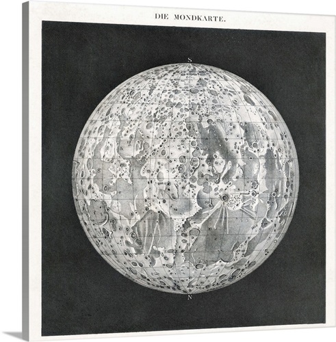 Lunar map of 1854 | Great Big Canvas