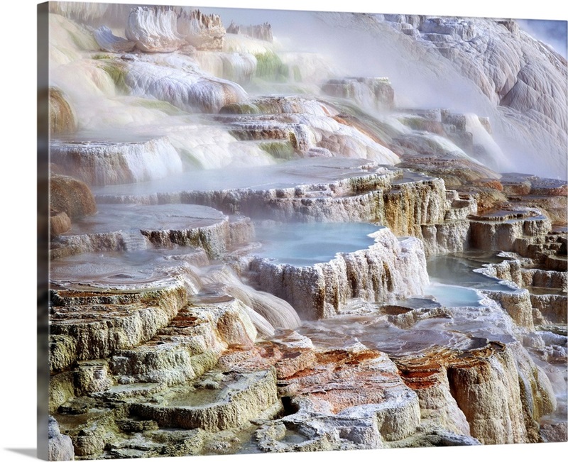 Mammoth Hot Springs mineral terrace | Great Big Canvas