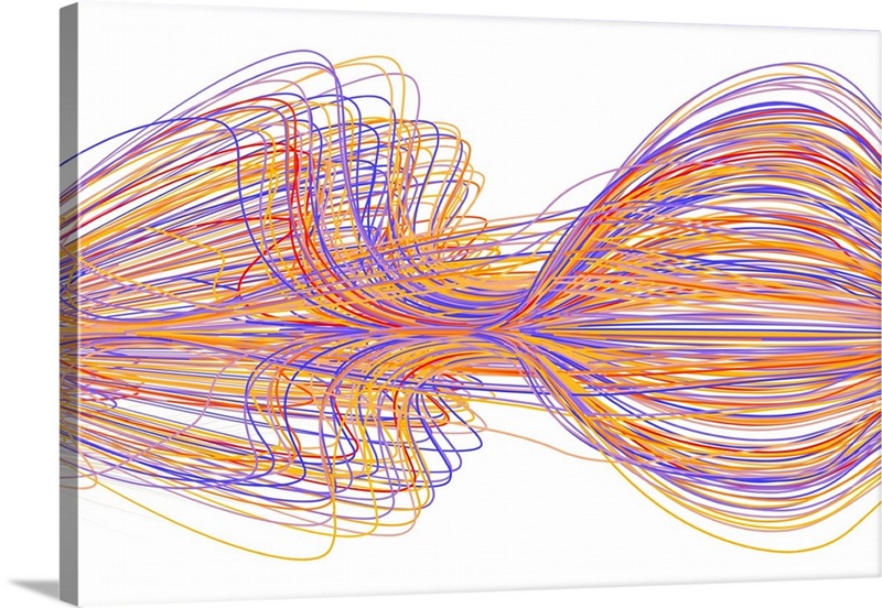 Multicoloured Lines, Illustration Wall Art, Canvas Prints, Framed ...