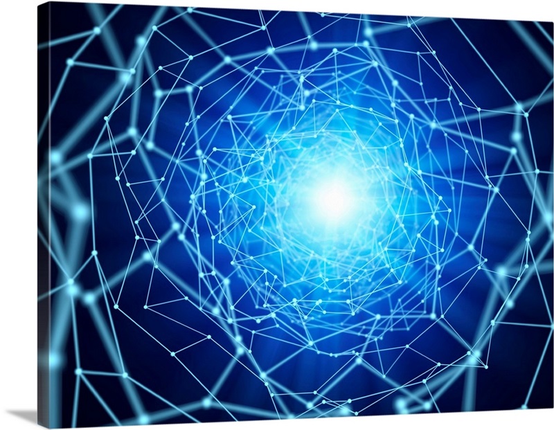 Network, Abstract Illustration Wall Art, Canvas Prints, Framed Prints ...