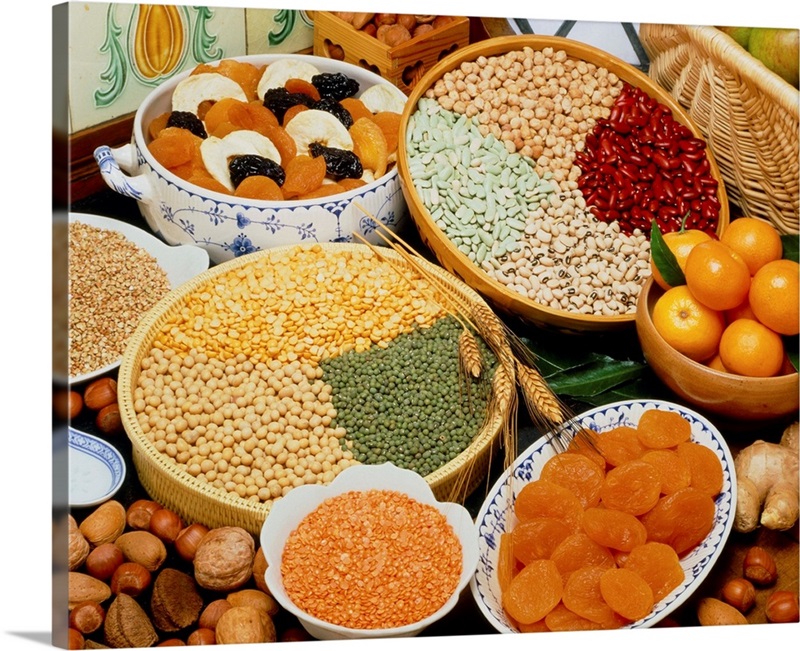 Selection of pulses, nuts and dried | Great Big Canvas