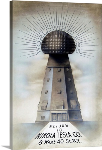 Tesla's Wardenclyffe Tower Laboratory, 1900s Wall Art, Canvas Prints ...