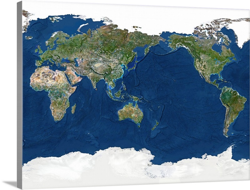 Whole Earth, satellite image | Great Big Canvas
