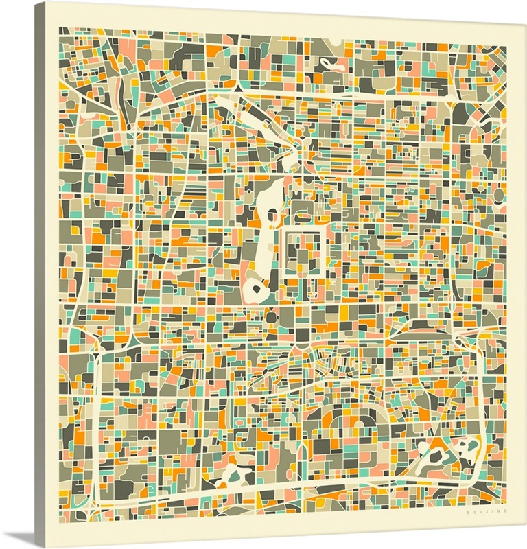 Beijing Aerial Street Map | Great Big Canvas