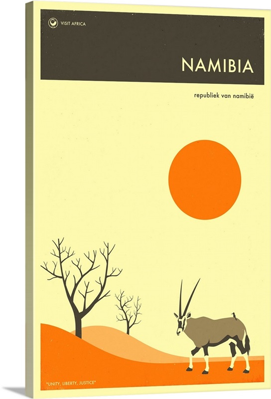 Minimalist Travel Poster - Namibia, Africa | Great Big Canvas