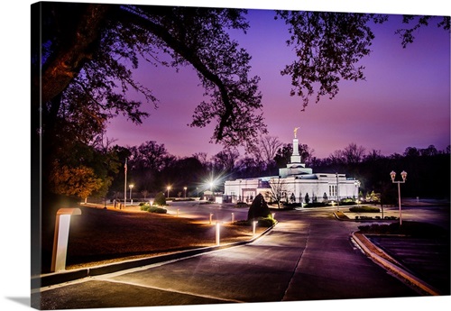 Baton Rouge Louisiana Temple, Purple Twilight Sky, Baton Rouge ...