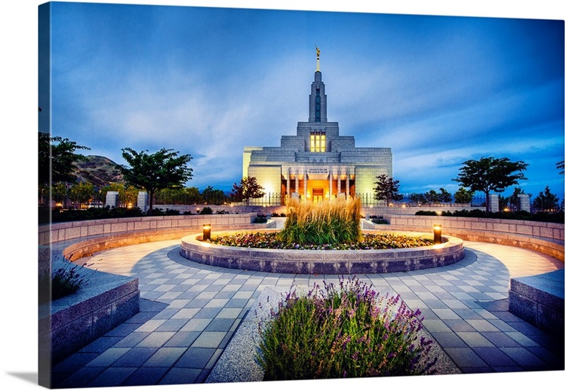 Draper Utah Temple in the Early Morning, Draper, Utah | Great Big Canvas