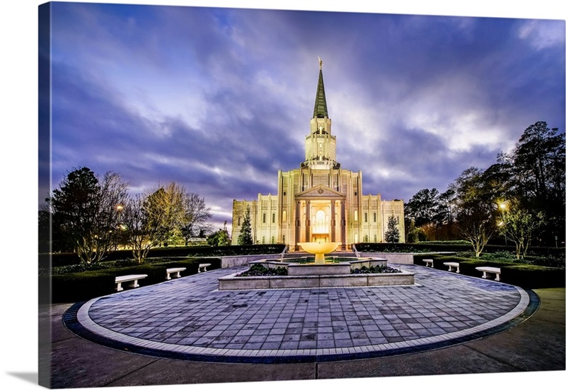 Houston Texas Temple at Twilight, Spring, Texas | Great Big Canvas