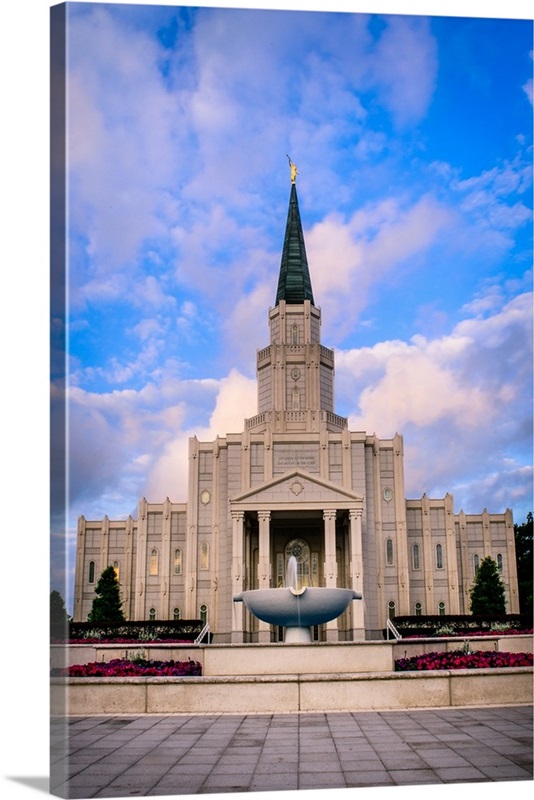 Houston Texas Temple, Clouds and Blue Skies, Spring, Texas Wall Art ...
