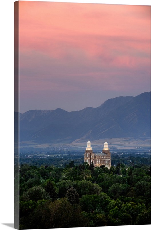 Logan Utah Temple at Sunset, Logan, Utah Wall Art, Canvas Prints ...