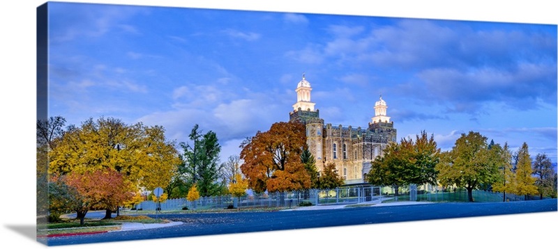 Logan Utah Temple, Street Fall, Logan, Utah | Great Big Canvas