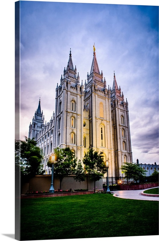Salt Lake Temple, Sunset, Salt Lake City, Utah | Great Big Canvas