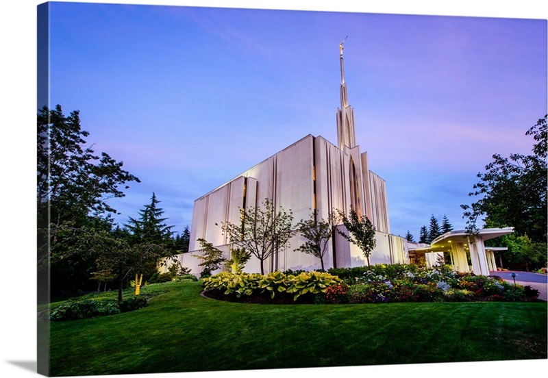 Seattle Washington Temple, Twilight Glow, Bellevue, Washington | Great ...