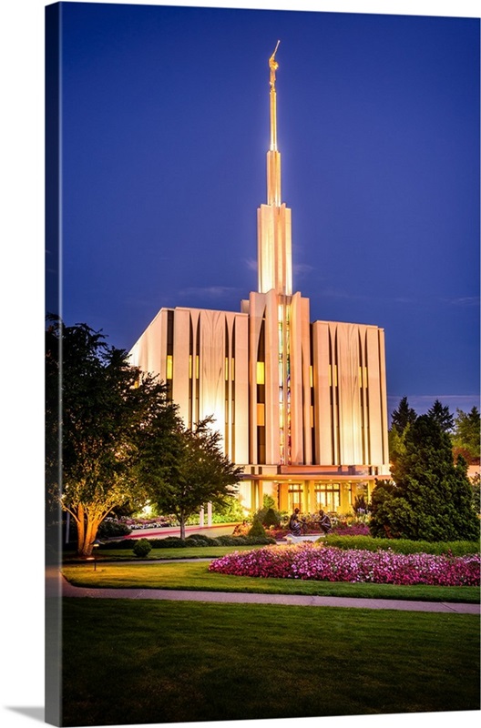 Seattle Washington Temple, View from the Front, Sunset, Bellevue ...