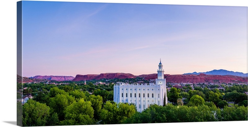 St. George Utah Temple, Red Rocks and Green Trees, St. George, Utah ...