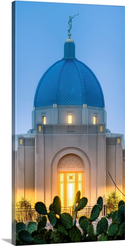 Tucson Arizona Temple, Cactus Twilight, Tucson, Arizona | Great Big Canvas