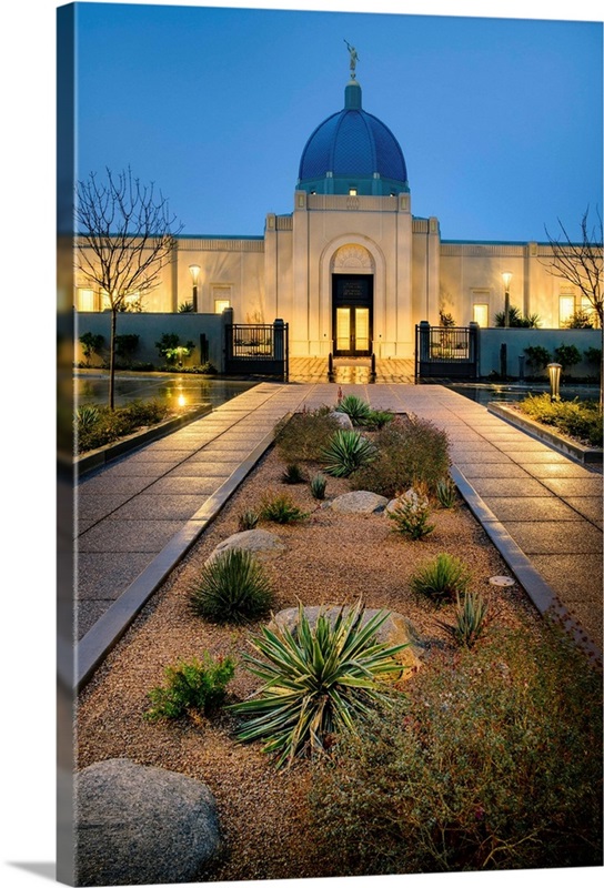 Tucson Arizona Temple, Leading to the Temple at Dusk, Tucson, Arizona ...