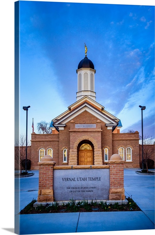 Vernal Utah Temple and Sign, Vernal, Utah Wall Art, Canvas Prints ...