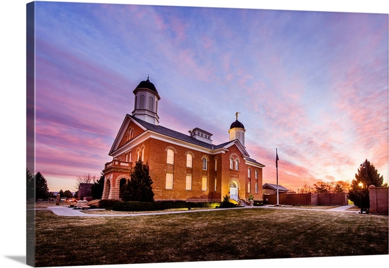 Vernal Utah Temple, Sunrise from the South, Vernal, Utah | Great Big Canvas