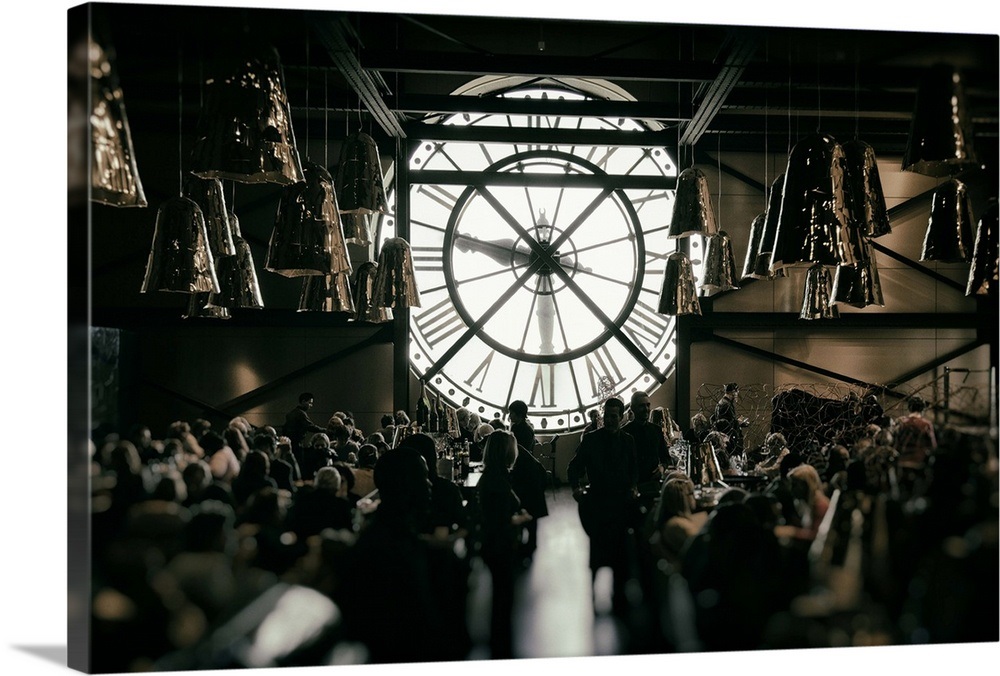 Restaurant and clock inside the Musee D'Orsay in Paris Wall Art, Canvas ...