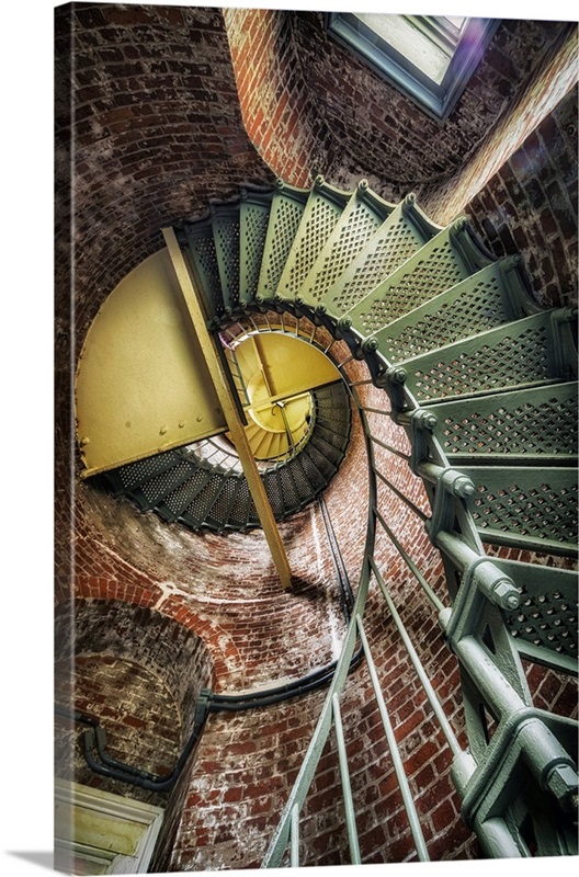 Spider Staircase Inside The Cape Blanco Lighthouse On The Oregon Coast ...