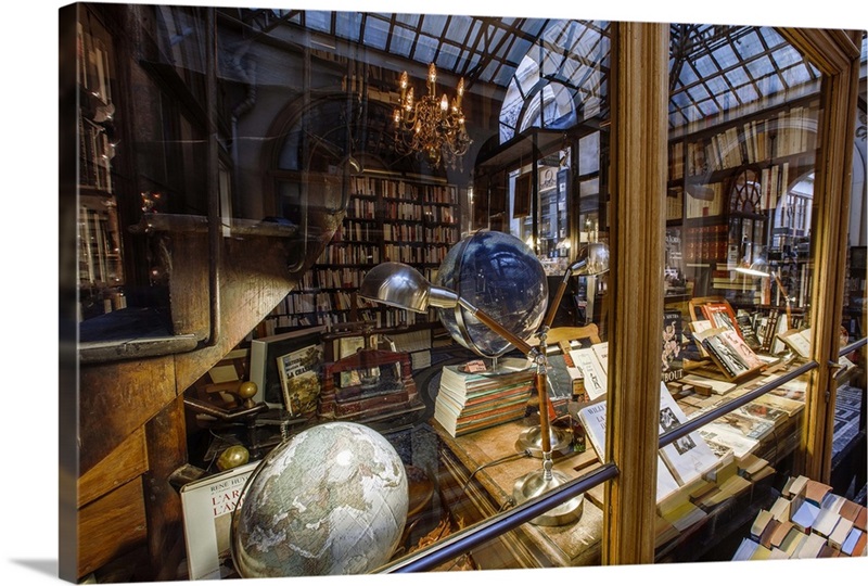 Vintage book store in Paris, France | Great Big Canvas