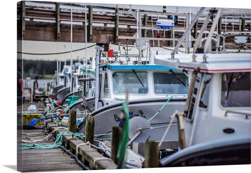 Boats at dock on PEI Canada | Great Big Canvas