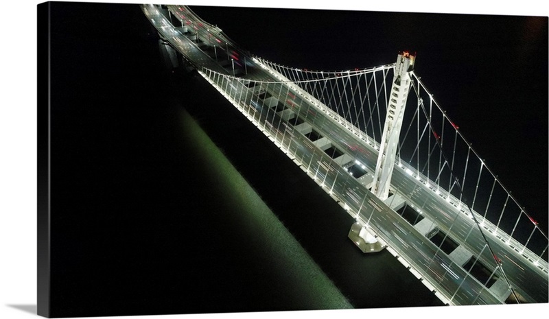 Overhead View Of The Bay Bridge At Night | Great Big Canvas