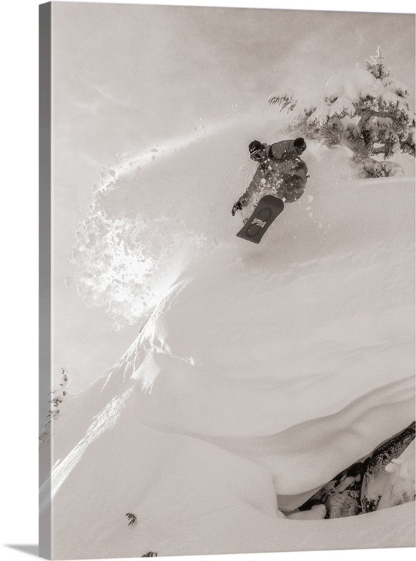 Pat Abramson snowboarding down Mt. Baker in Washington. | Great Big Canvas